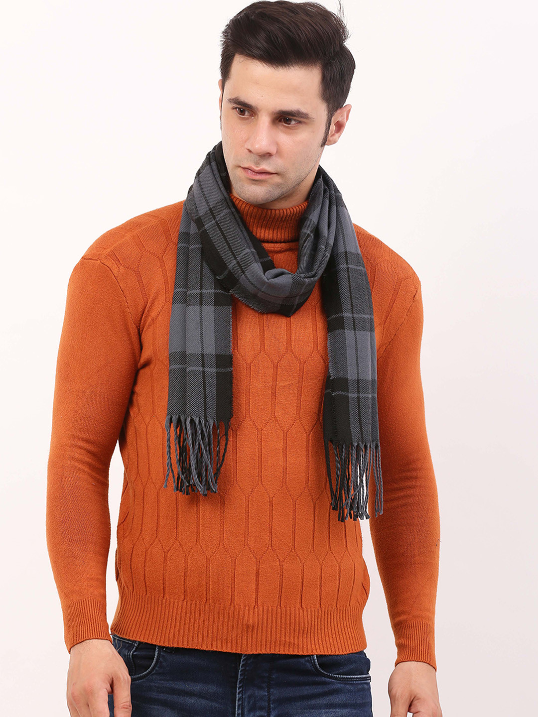 Buy Calvadoss Checked Premium Acrylic Muffler - Mufflers for Men ...