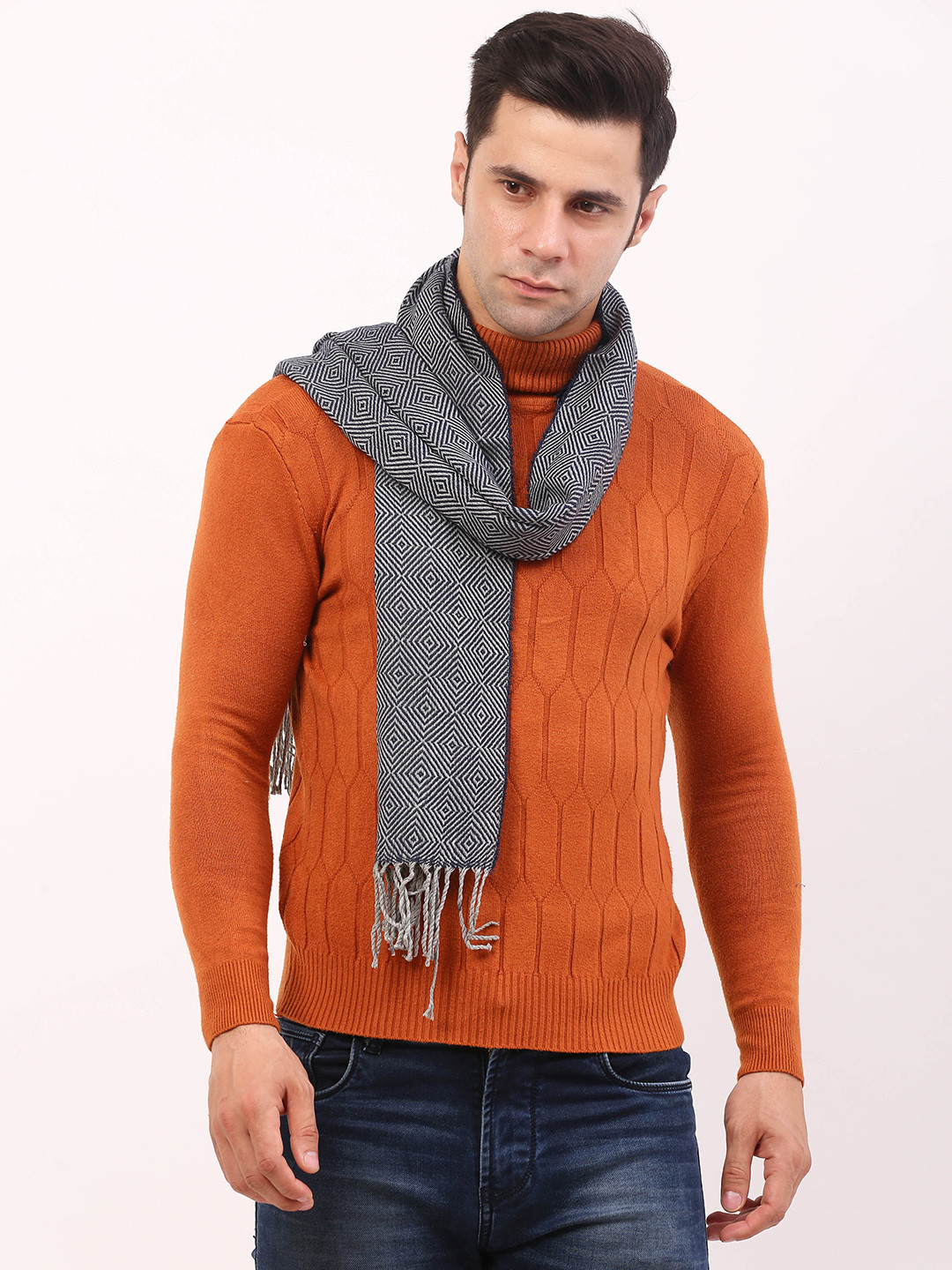 Buy Calvadoss Textured Acrylic Muffler - Mufflers for Men 25626796 | Myntra