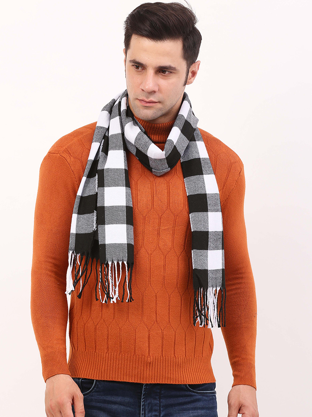 Buy Calvadoss Checked Premium Acrylic Muffler - Mufflers for Men ...