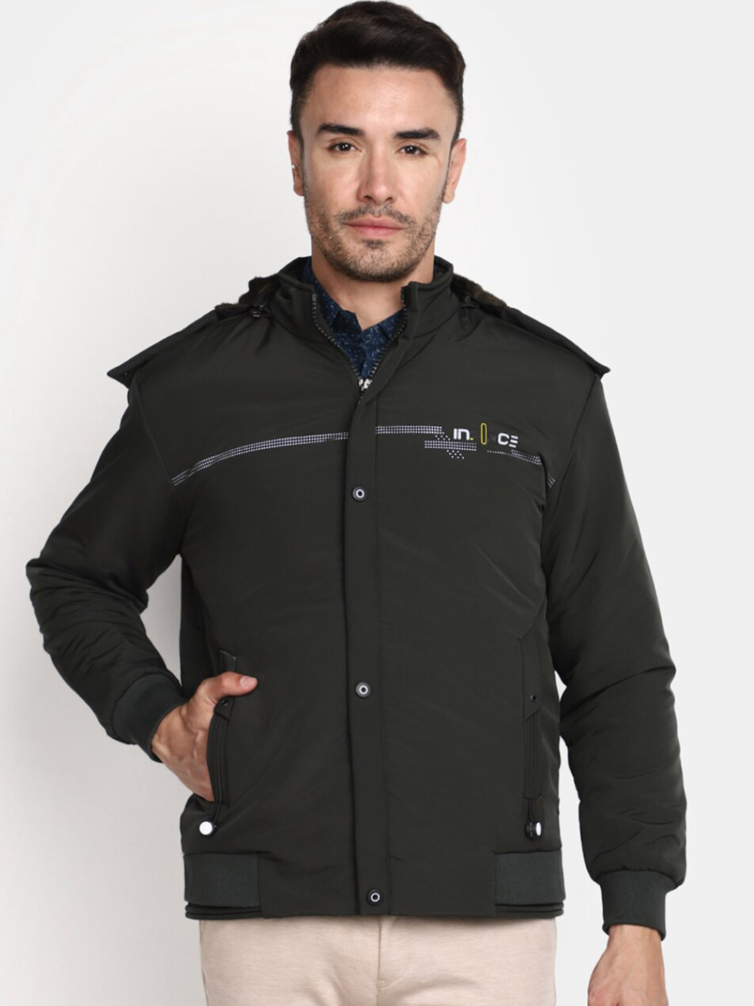 Buy V Mart Hooded Zip Detail Cotton Tailored Jacket - Jackets for Men ...