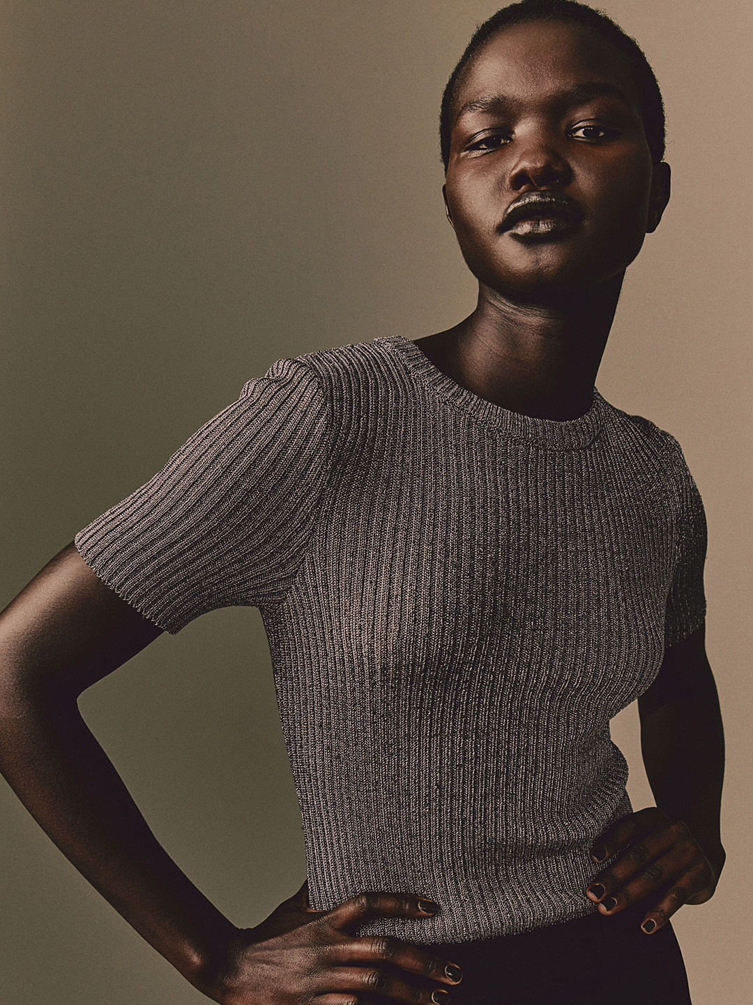 Buy H&M Metallic Rib Knit Top - Tops for Women 25633392 | Myntra