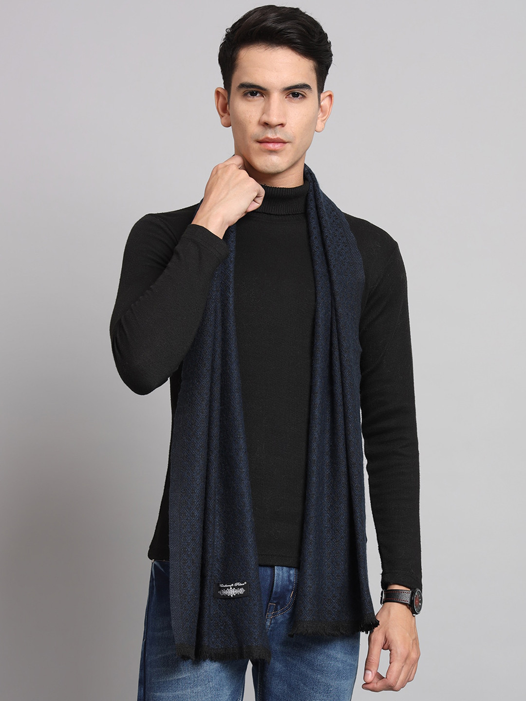 Buy HANDICRAFT PALACE Woven Design Woollen Mufflers - Mufflers for Men ...