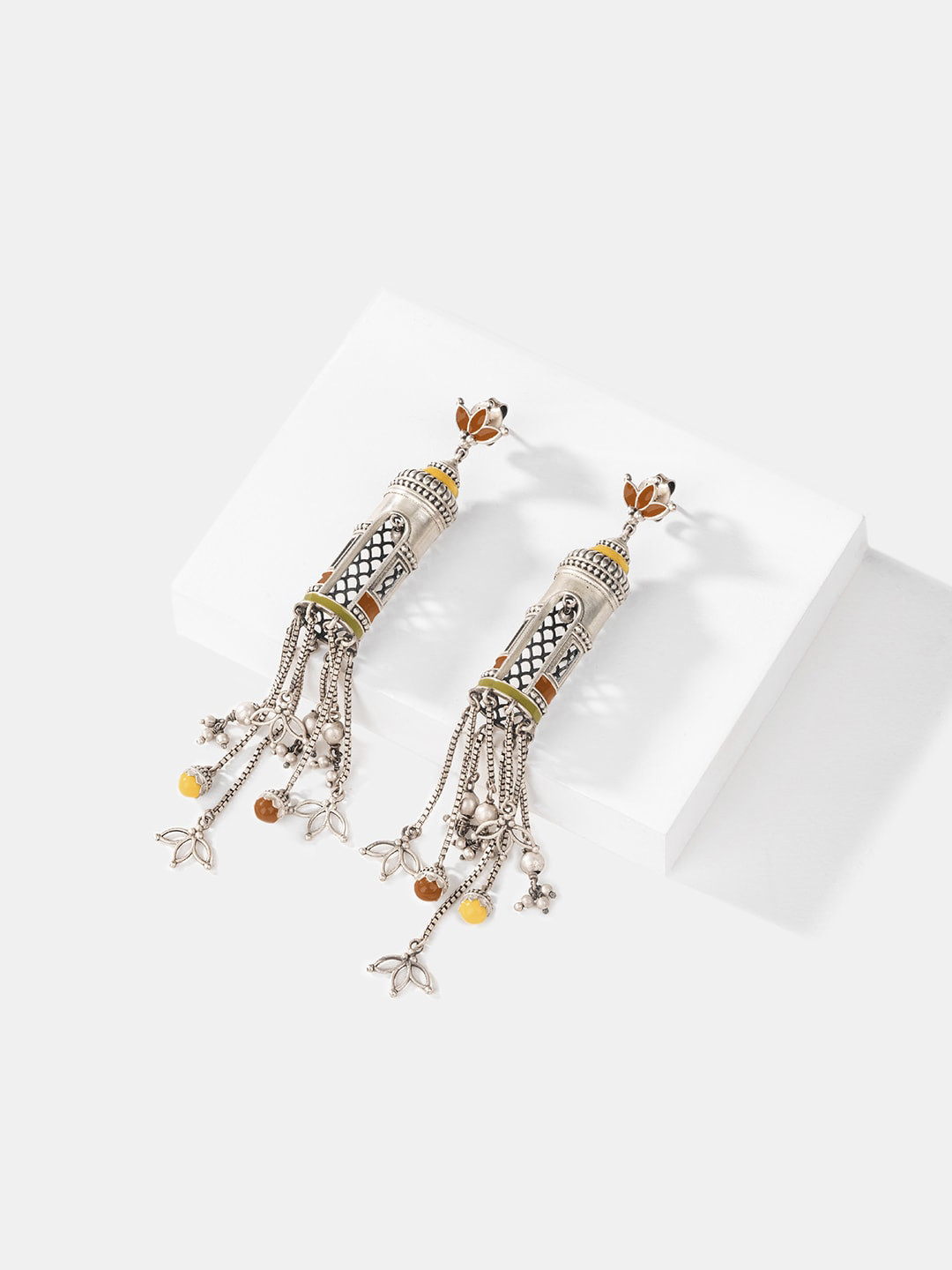 Buy SHAYA 925 Silver Sterling Silver Enamelled Contemporary Drop ...