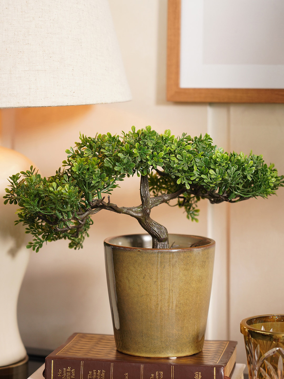 Buy Pure Home And Living Beige 2 Pieces Ceramic Large Planters ...