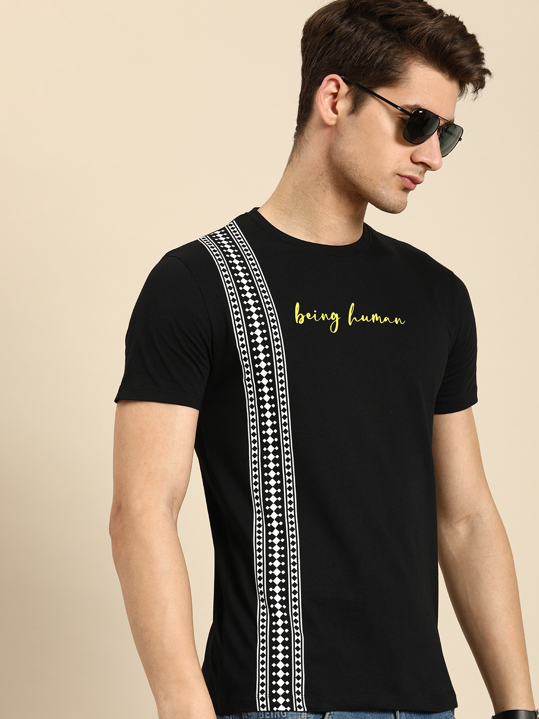 Buy Being Human Brand Logo Printed Pure Cotton T Shirt - Tshirts for ...