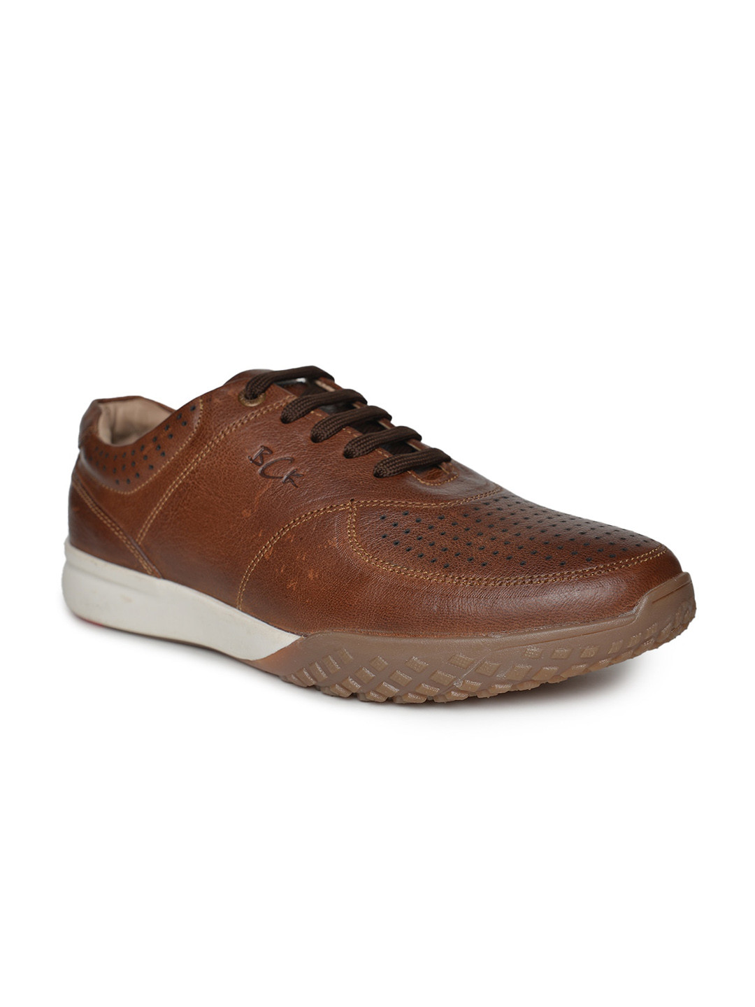 Buy Buckaroo MenPerforations Leather Sneakers - Casual Shoes for Men ...