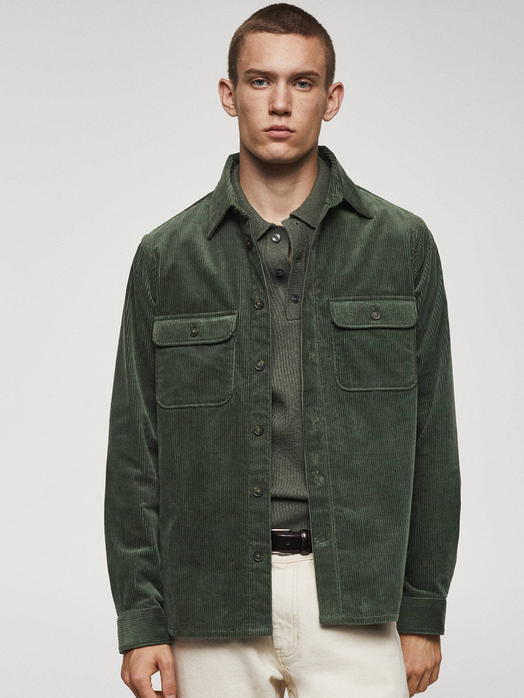 Buy MANGO MAN Corduroy Shacket - Shackets for Men 25654290 | Myntra