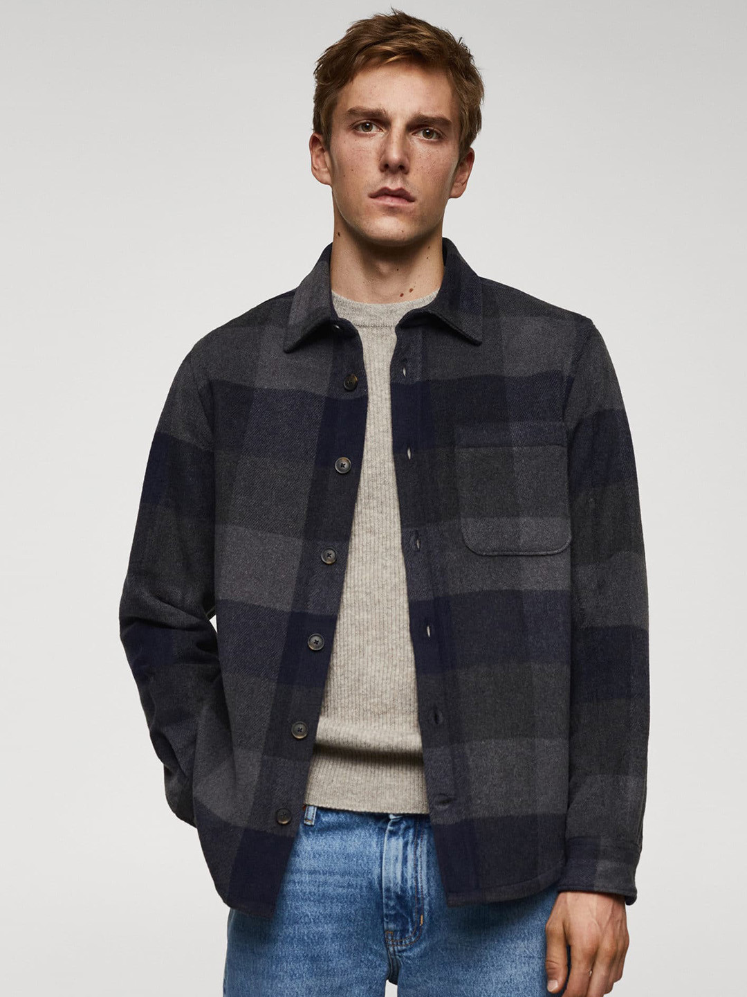 Buy MANGO MAN Checked Shacket - Shackets for Men 25654578 | Myntra