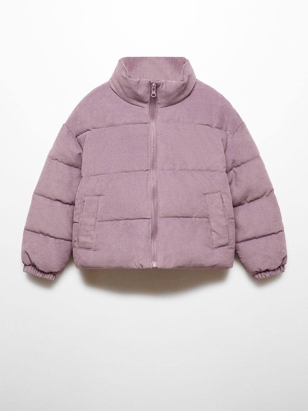 Buy Mango Kids Girls Pure Cotton Mock Collar Padded Jacket - Jackets ...
