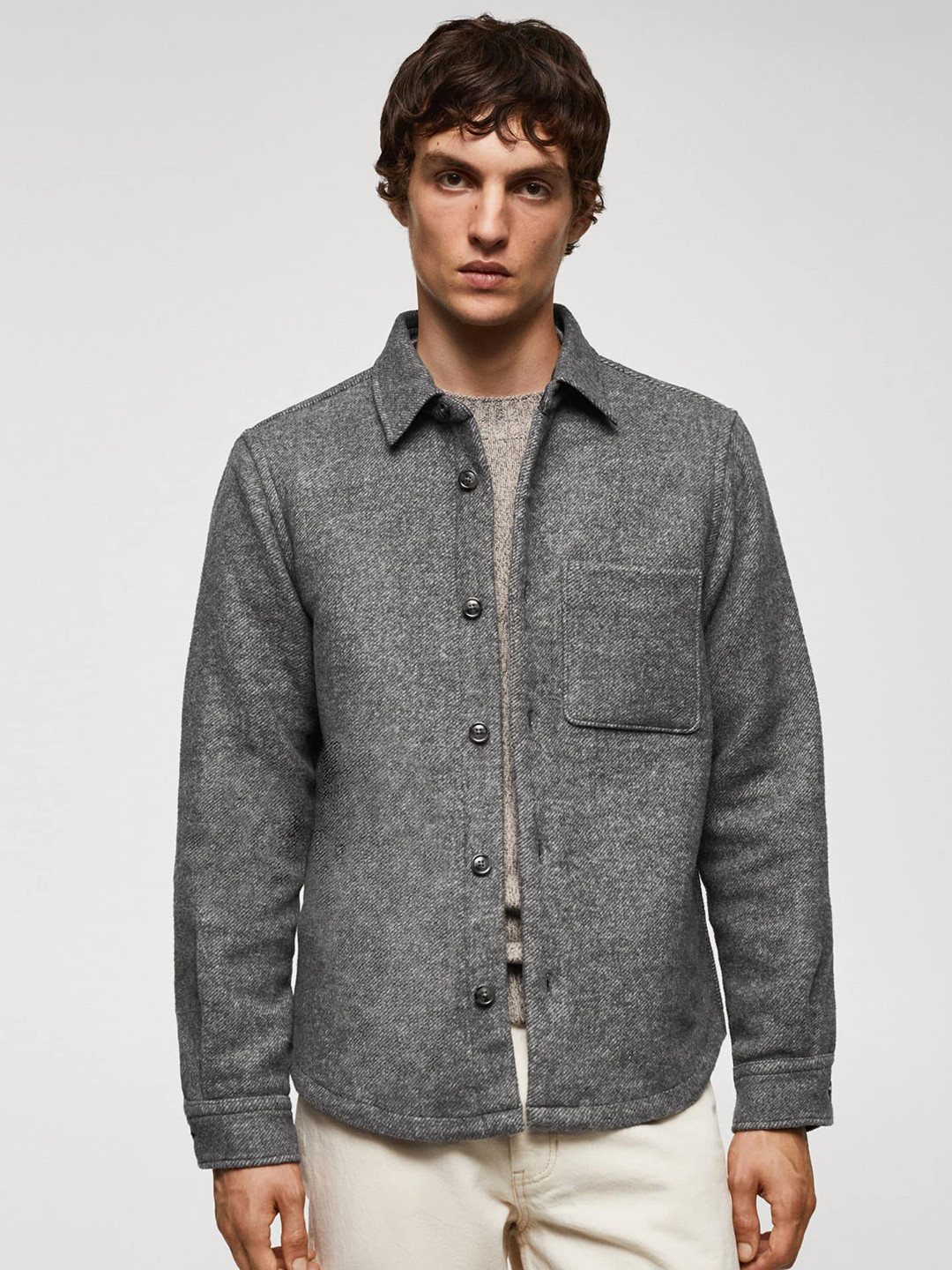 Buy MANGO MAN Solid Shacket - Shackets for Men 25654656 | Myntra