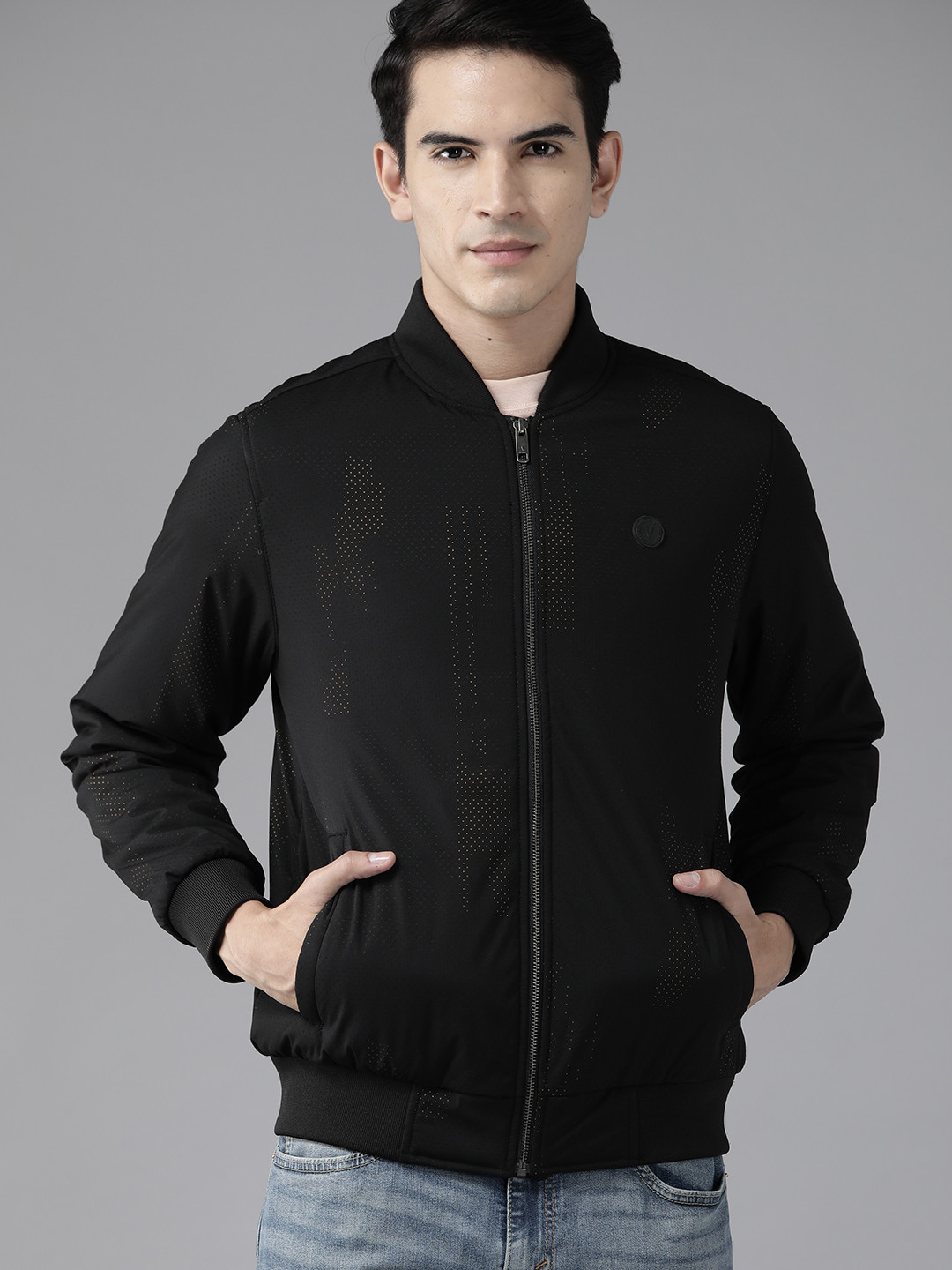 Buy Van Heusen Geometric Bomber Jacket - Jackets for Men 25655332 | Myntra