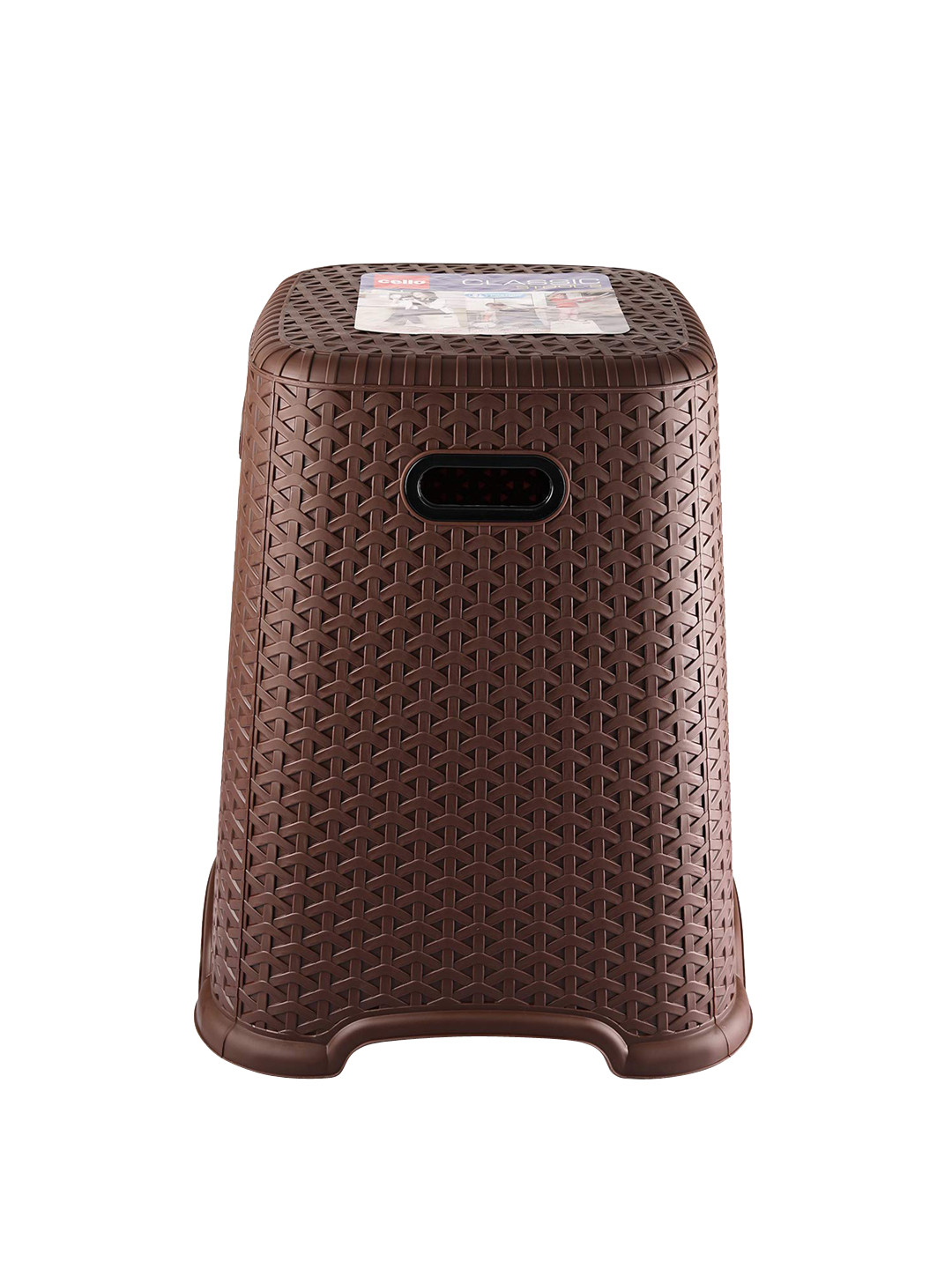 Buy Cello Classic Brown Textured Perfect Posture Plastic Stool ...