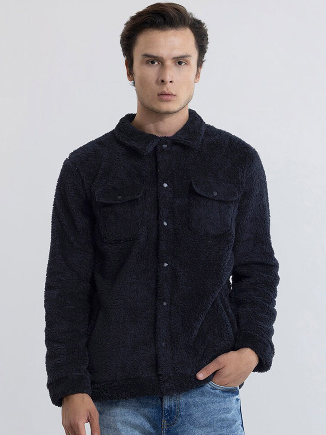 Buy Snitch Spread Collar Pure Cotton Bomber Jacket - Jackets for Men ...