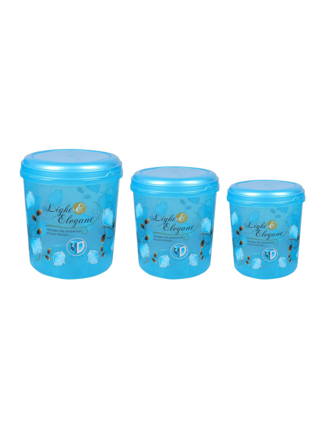 Buy 3D METRO SUPER STORE Blue 3 Pieces Printed Storage Container ...