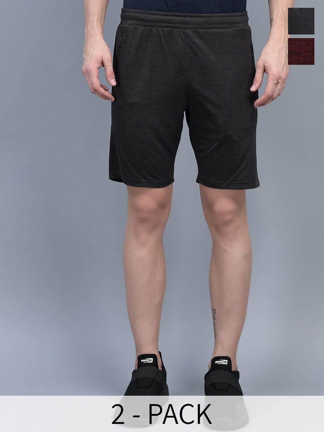 Buy Force NXT Men Pack Of 2 Anti Viral Anti Odour Cool Sports Shorts ...