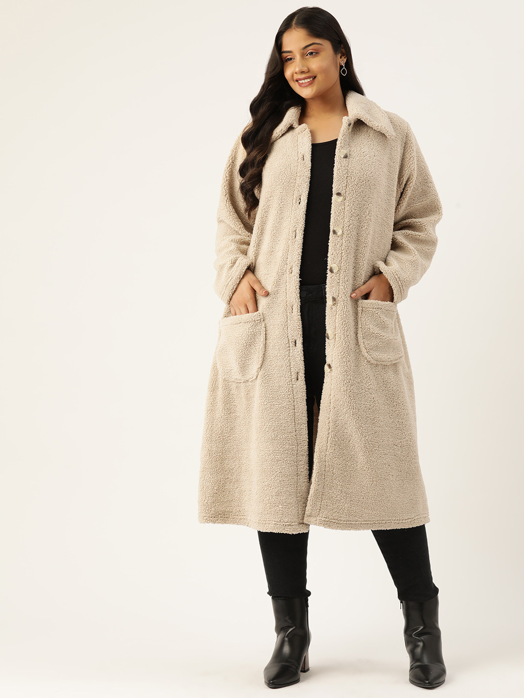 Buy TheRebelinme Women Plus Size Lightweight Longline Tailored Jacket ...