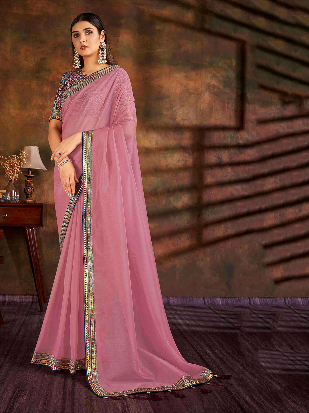 Buy HASRI Embroidered Organza Saree - Sarees for Women 25675108 | Myntra