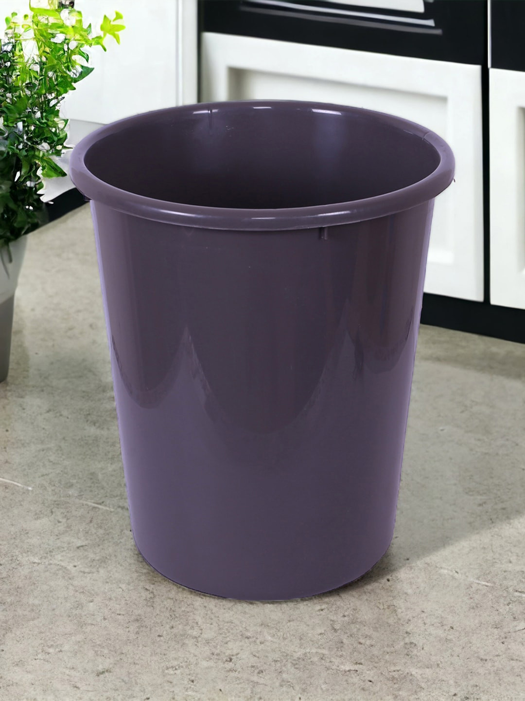 Buy Kuber Industries Purple 3 Pieces Plastic Garbage Dustbins - Bins ...