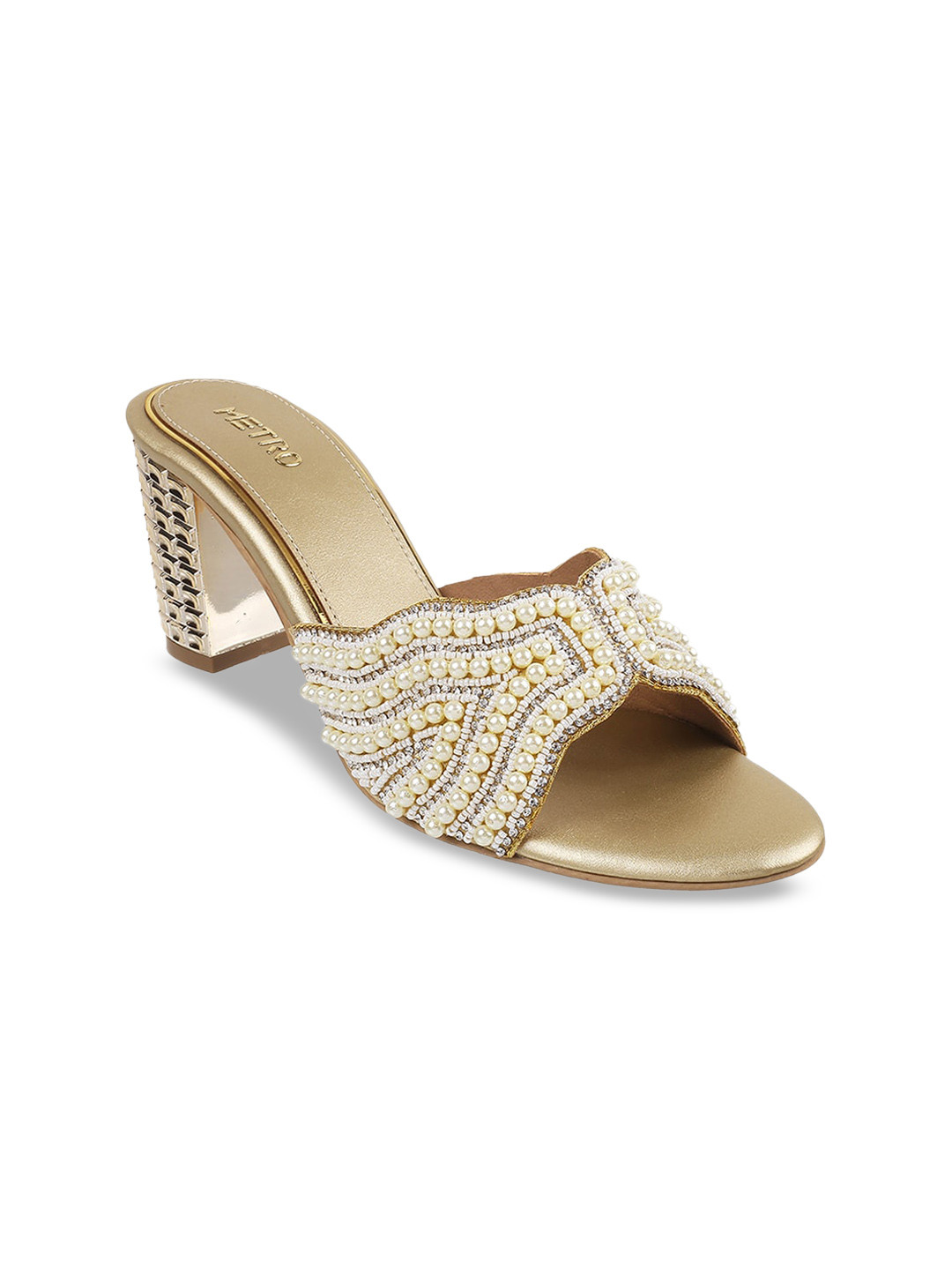 Buy Metro Ethnic Embellished Block Heels - Heels for Women 25684928 ...
