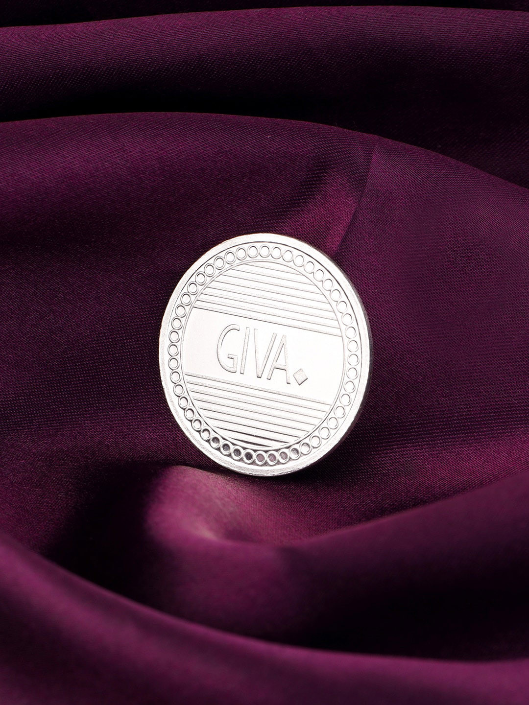 Buy GIVA 999 Sterling Silver Coin 10gm - Silver Coins for Unisex ...