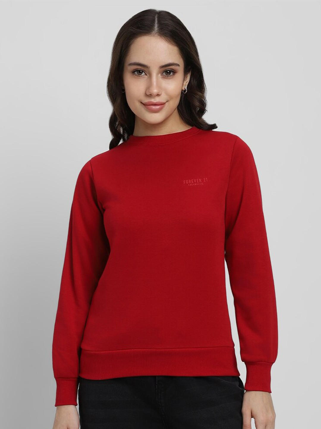 Buy FOREVER 21 Boat Neck Sweatshirt - Sweatshirts for Women 25686218 ...