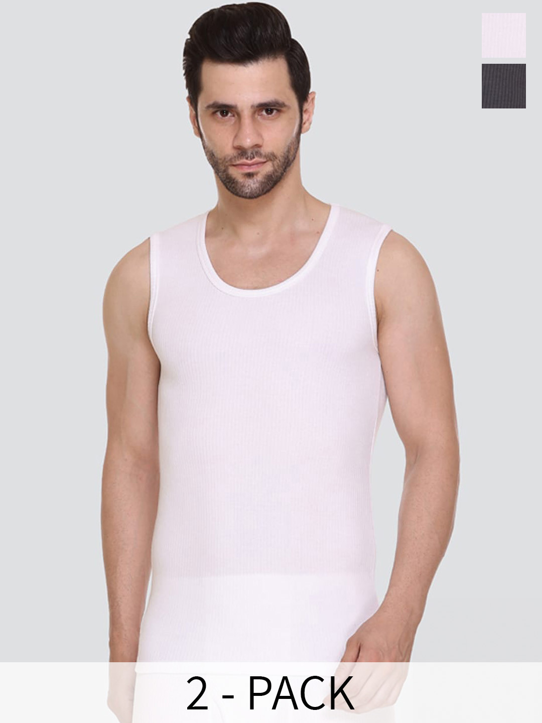 Buy Aerowarm Pack Of 2 Ribbed Thermal Tops - Thermal Tops for Men ...