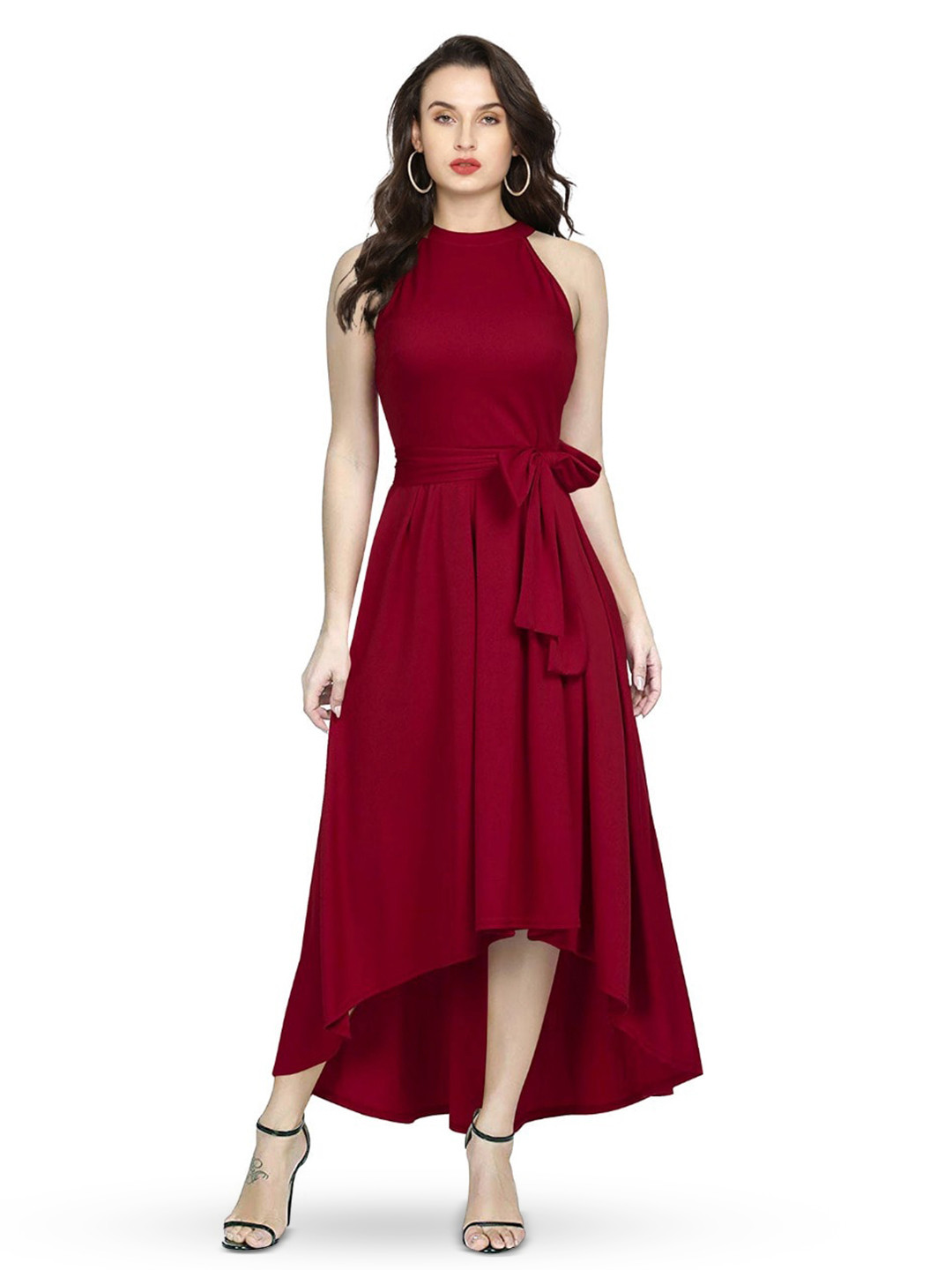 Buy BAESD Maroon Fit & Flare Dress - Dresses for Women 25702938 | Myntra