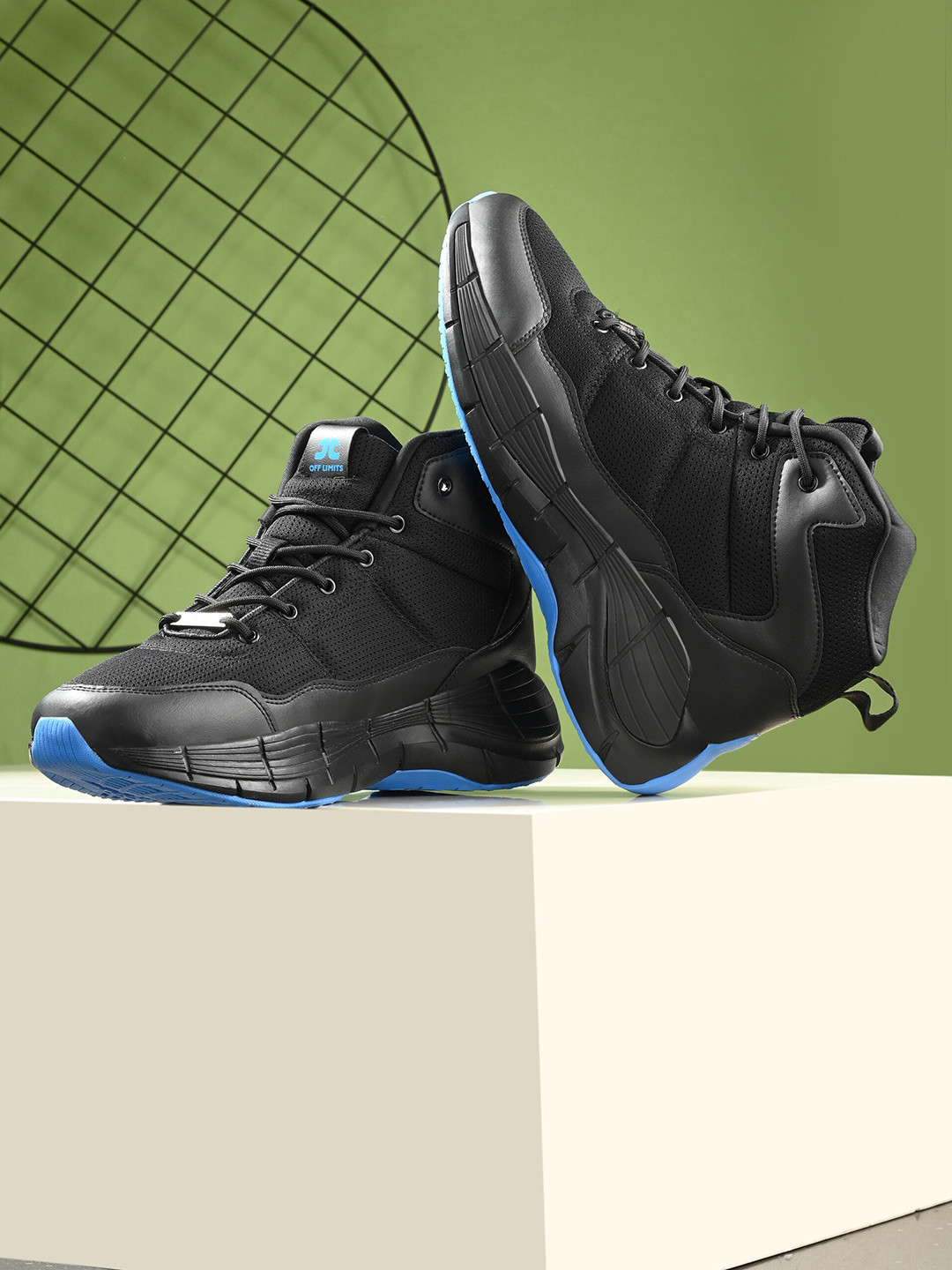 Buy OFF LIMITS Men Mesh Mid Top Basketball Shoes - Sports Shoes for Men ...