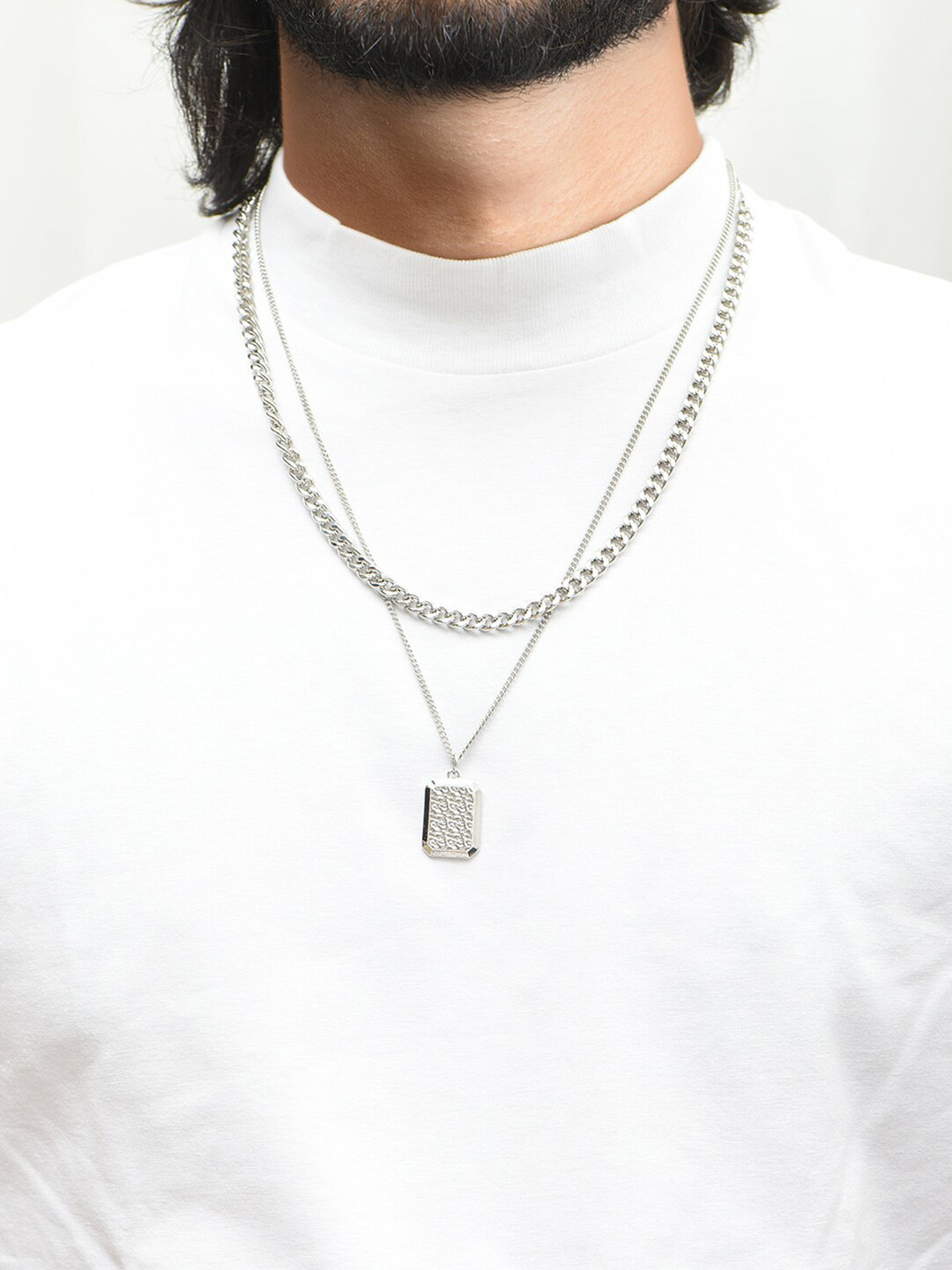 Buy The Bro Code Men Silver Plated Necklace - Necklace And Chains for ...