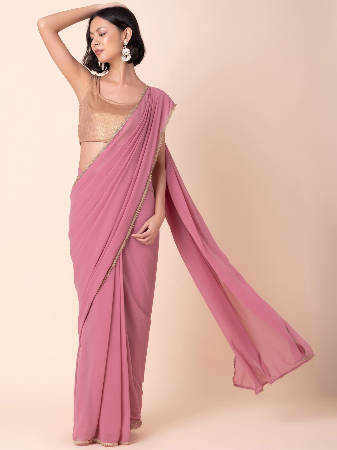 Buy INDYA Gotta Patti Ready To Wear Saree - Sarees for Women 25712432 ...