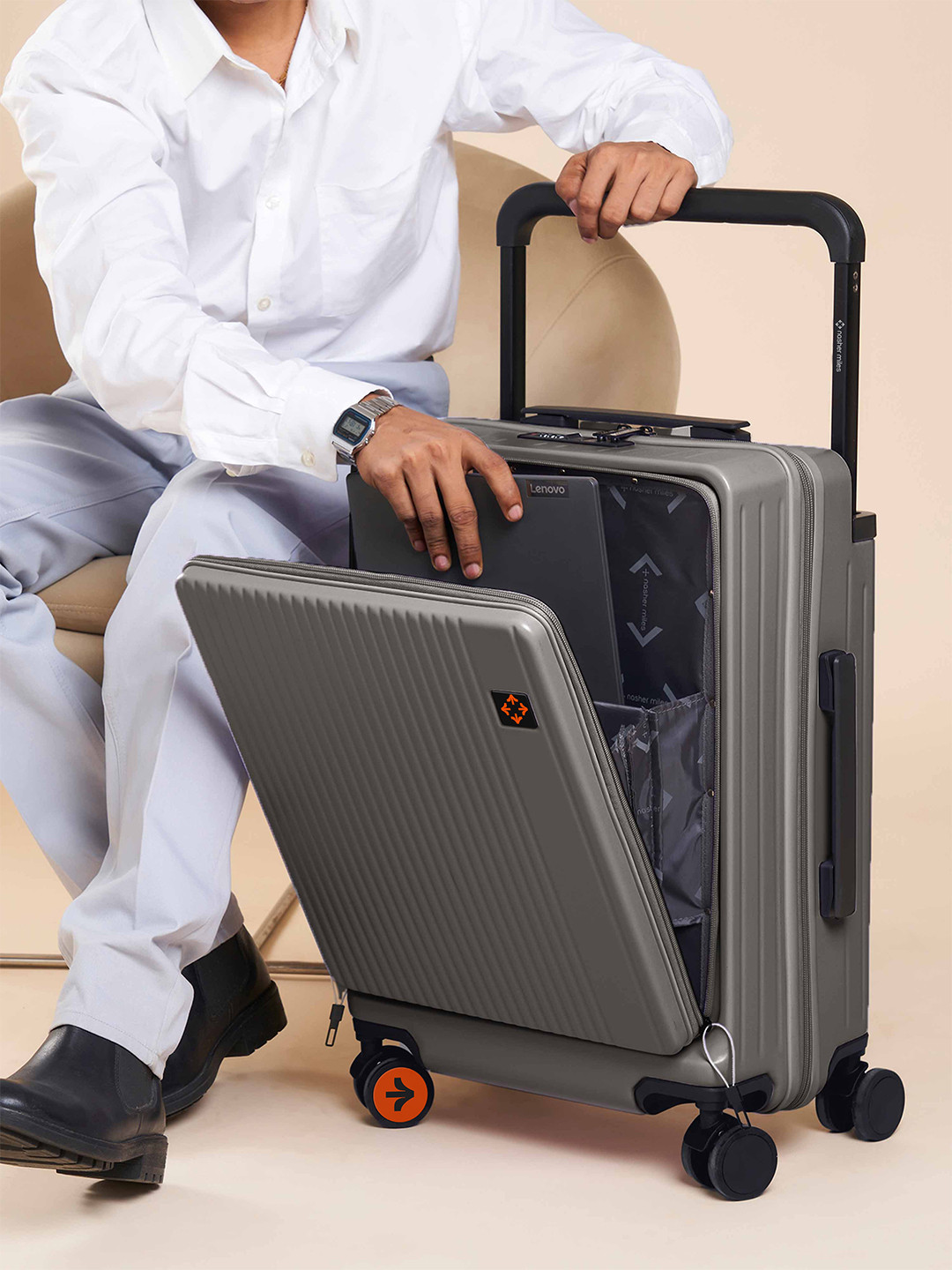 Buy Nasher Miles Silicon Valley Hard Polypropylene Cabin Copper Silver ...