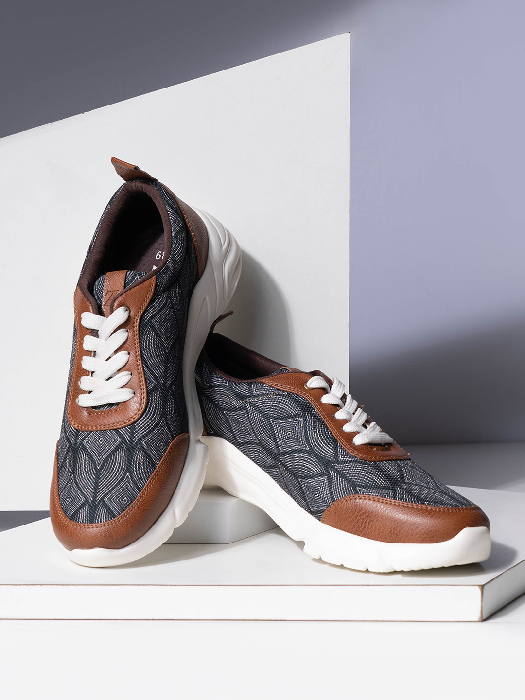 Buy ZOUK Women Printed Textile Memory Foam Insole Sneakers - Casual ...