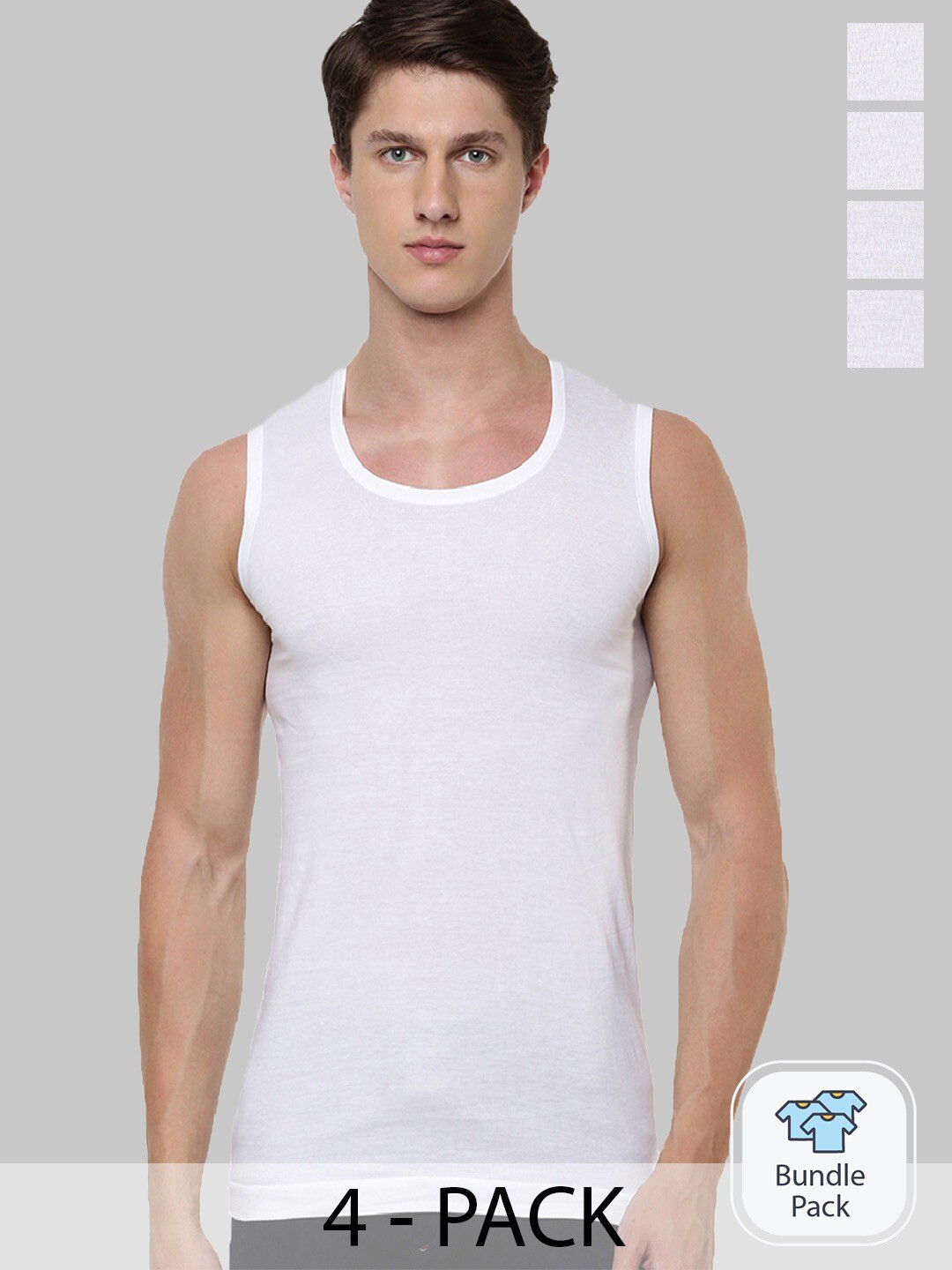 Buy Ramraj Pack Of 4 Pure Cotton Undershirt Vests - Innerwear Vests for ...