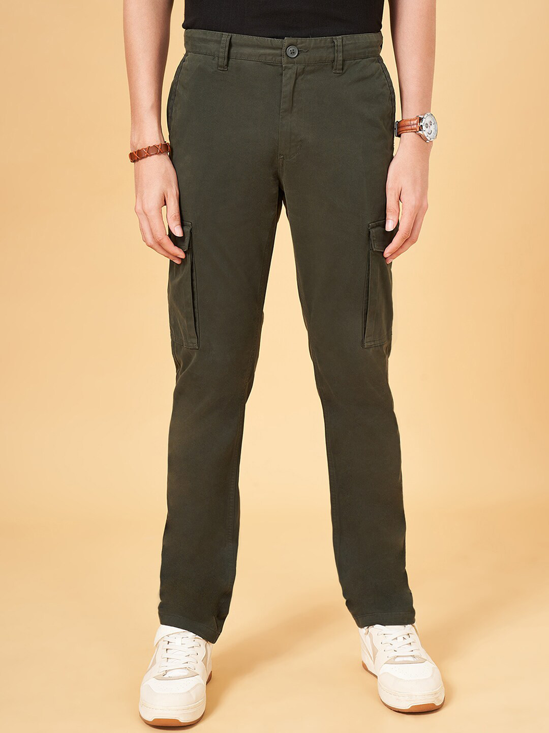 Buy Urban Ranger By Pantaloons Men Slim Fit Cargos Trousers - Trousers ...