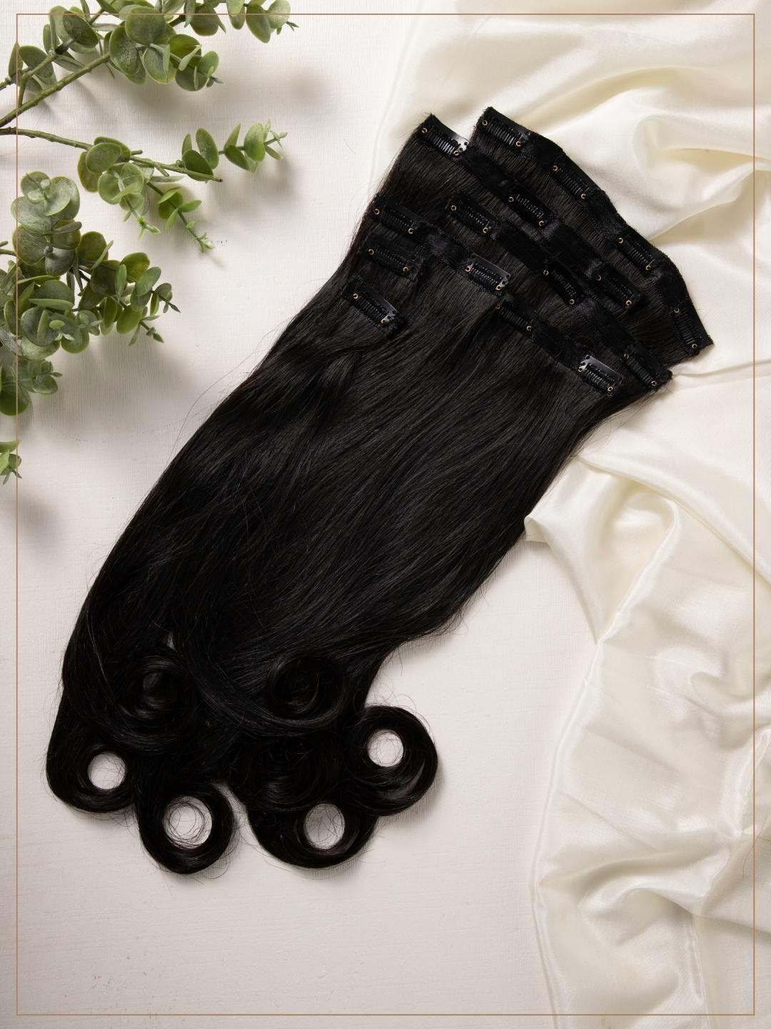 Buy HAIR ORIGINALS 7 Piece Clip In Hair Extension Set Natural Black 20 ...