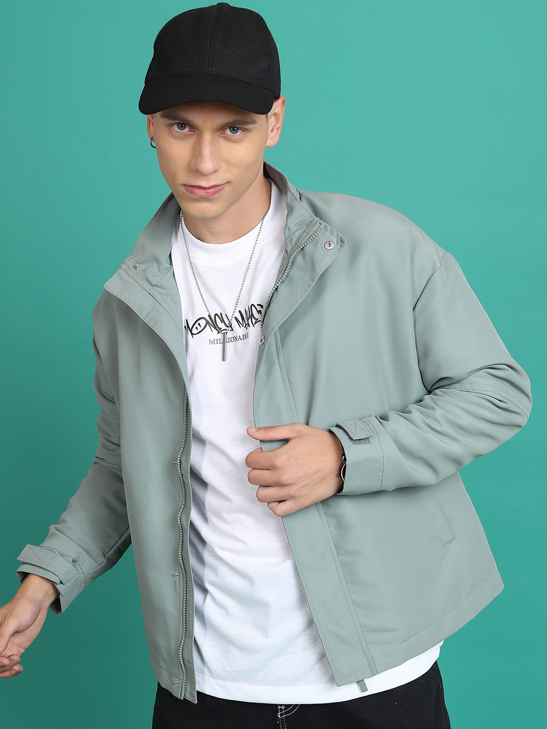 Buy HIGHLANDER Mock Collar Open Front Jacket - Jackets for Men 25759510 ...