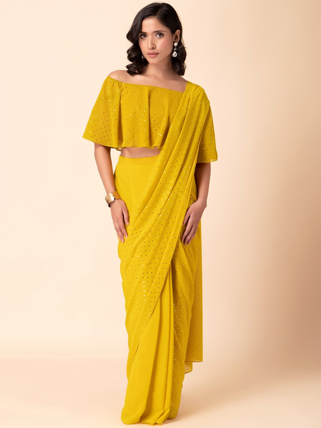 Buy INDYA Embellished Sequined Ready To Wear Saree - Sarees for Women ...