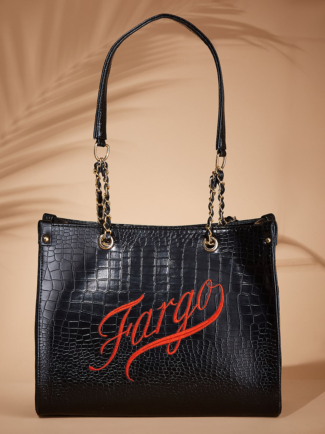 Buy FARGO Textured Water Resistant Oversized Structured Tote Bag ...