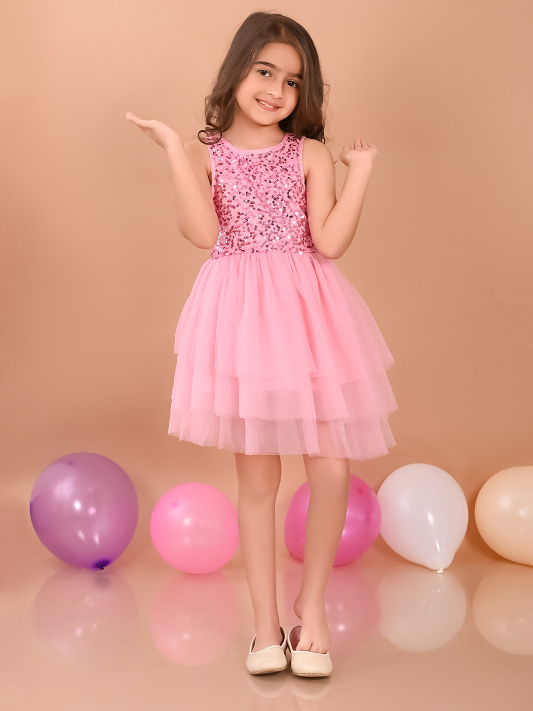 Buy LilPicks Girls Embellished Fit & Flare Dress - Dresses for Girls ...