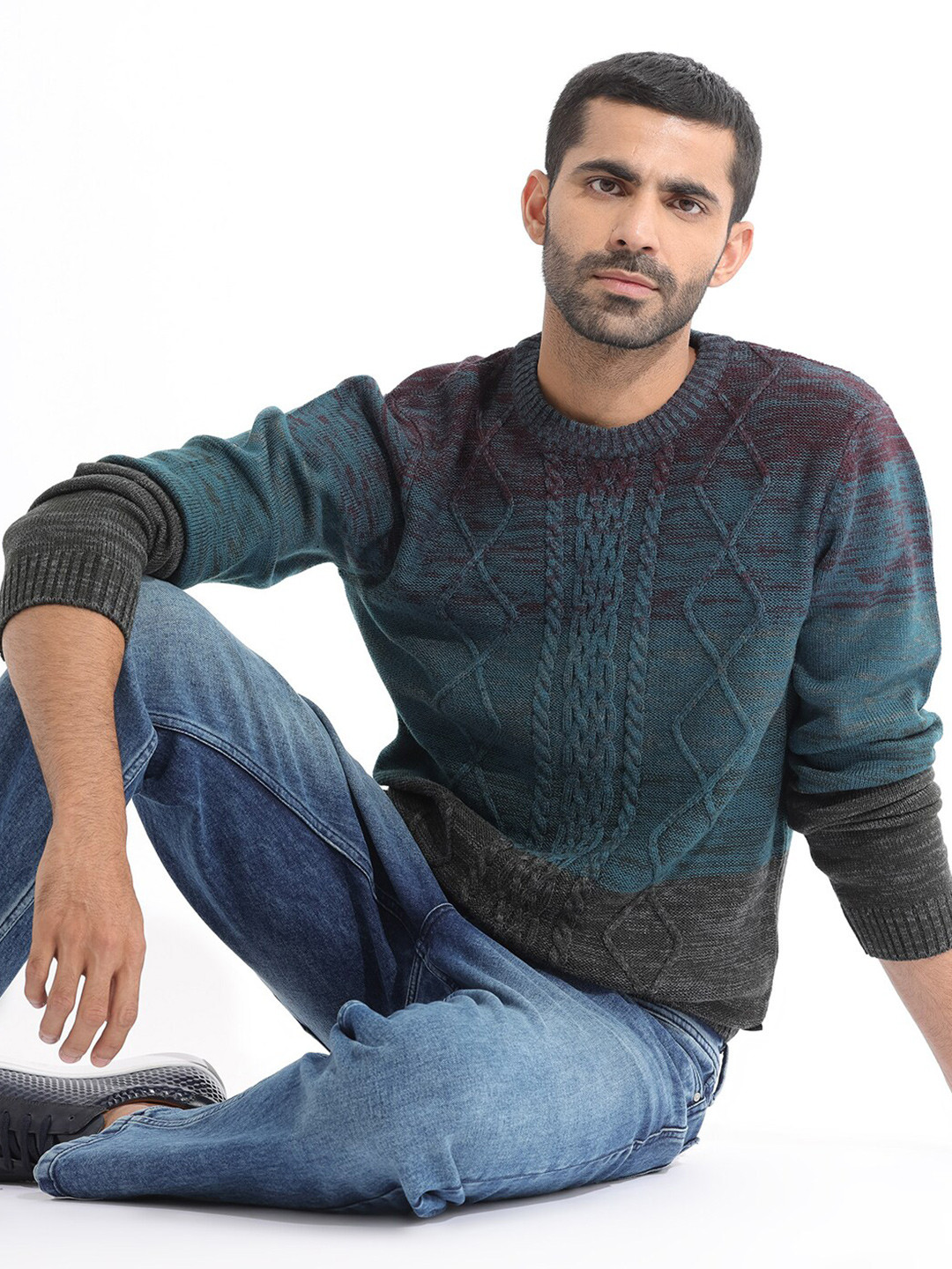 Buy RARE RABBIT Men Grindle Crew Neck Sweater - Sweaters for Men ...