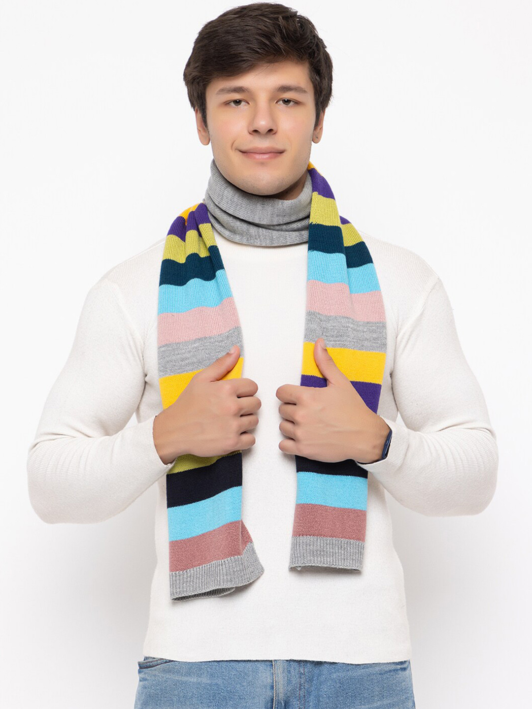 Buy 513 Striped Acrylic Lightweight Muffler - Mufflers for Men 25765374 ...