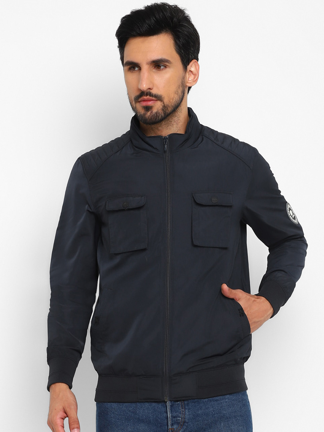 Buy Red Chief Mock Collar Lightweight Bomber Jacket - Jackets for Men ...