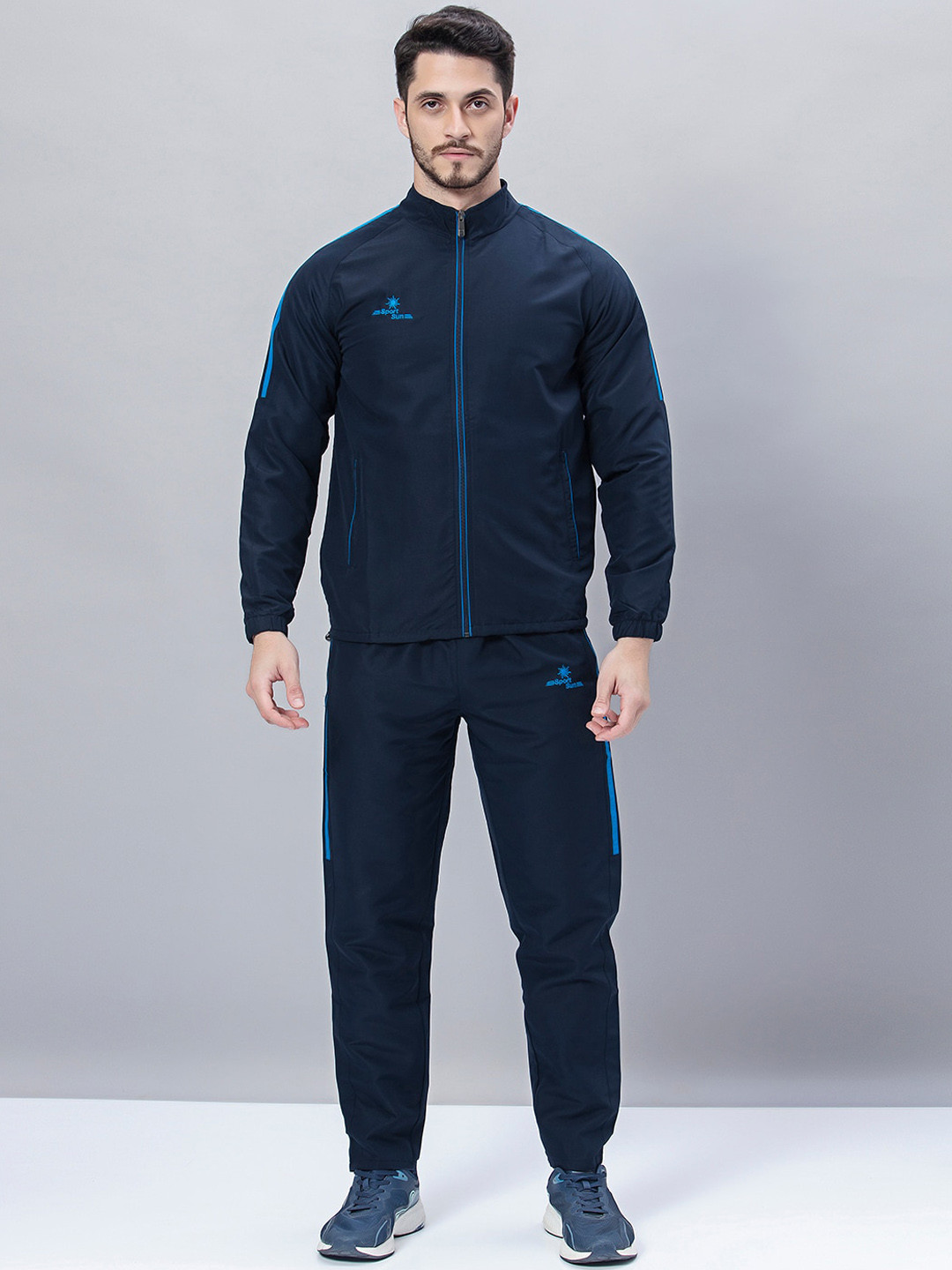 Buy SPORT SUN Mock Collar Long Sleeves Tracksuit - Tracksuits for Men ...