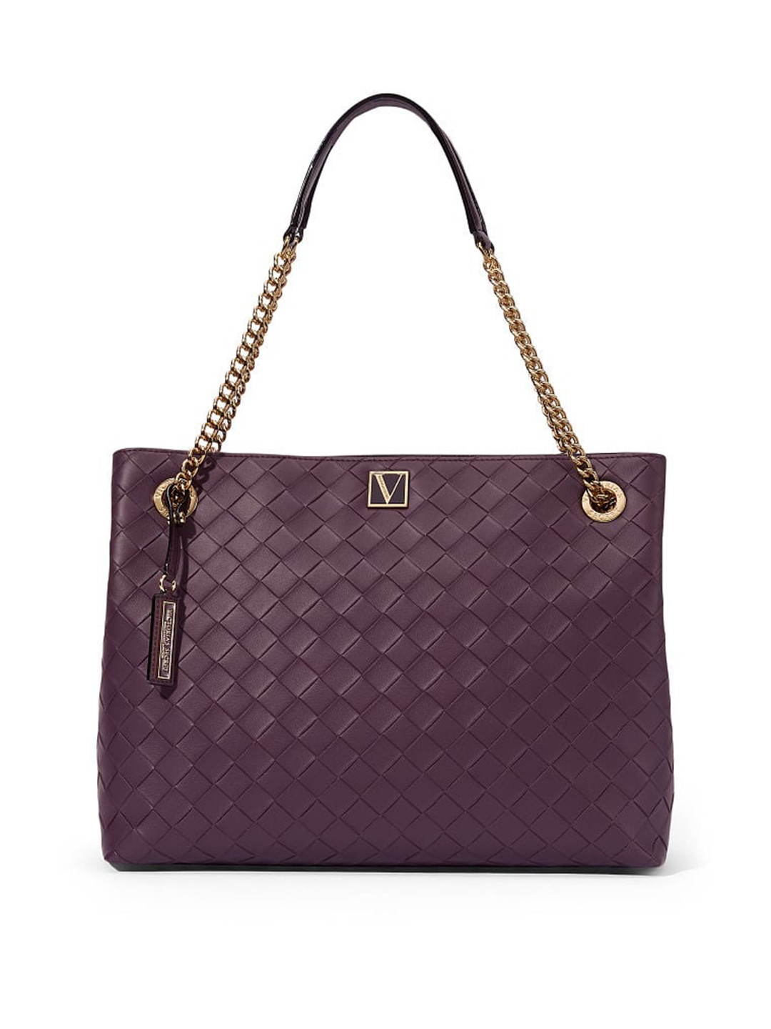 Buy Victoria's Secret Women Basketweave Textured Structured Shoulder ...