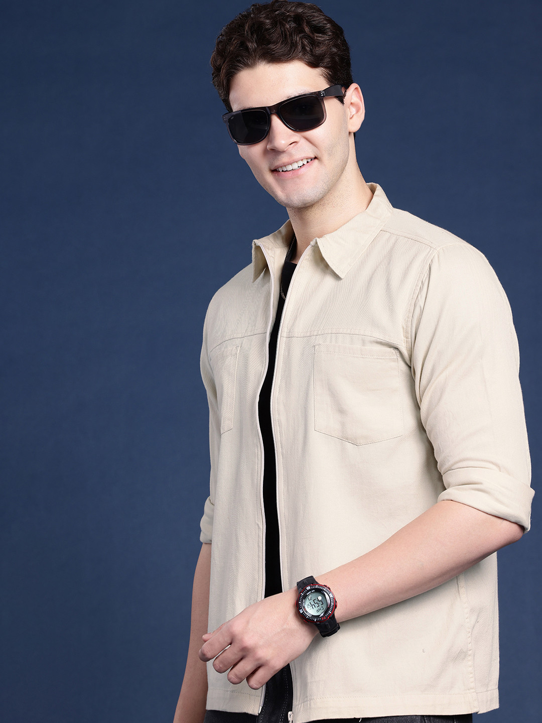 Buy Mast & Harbour Men Solid Casual Shacket - Shackets for Men 25787920 ...