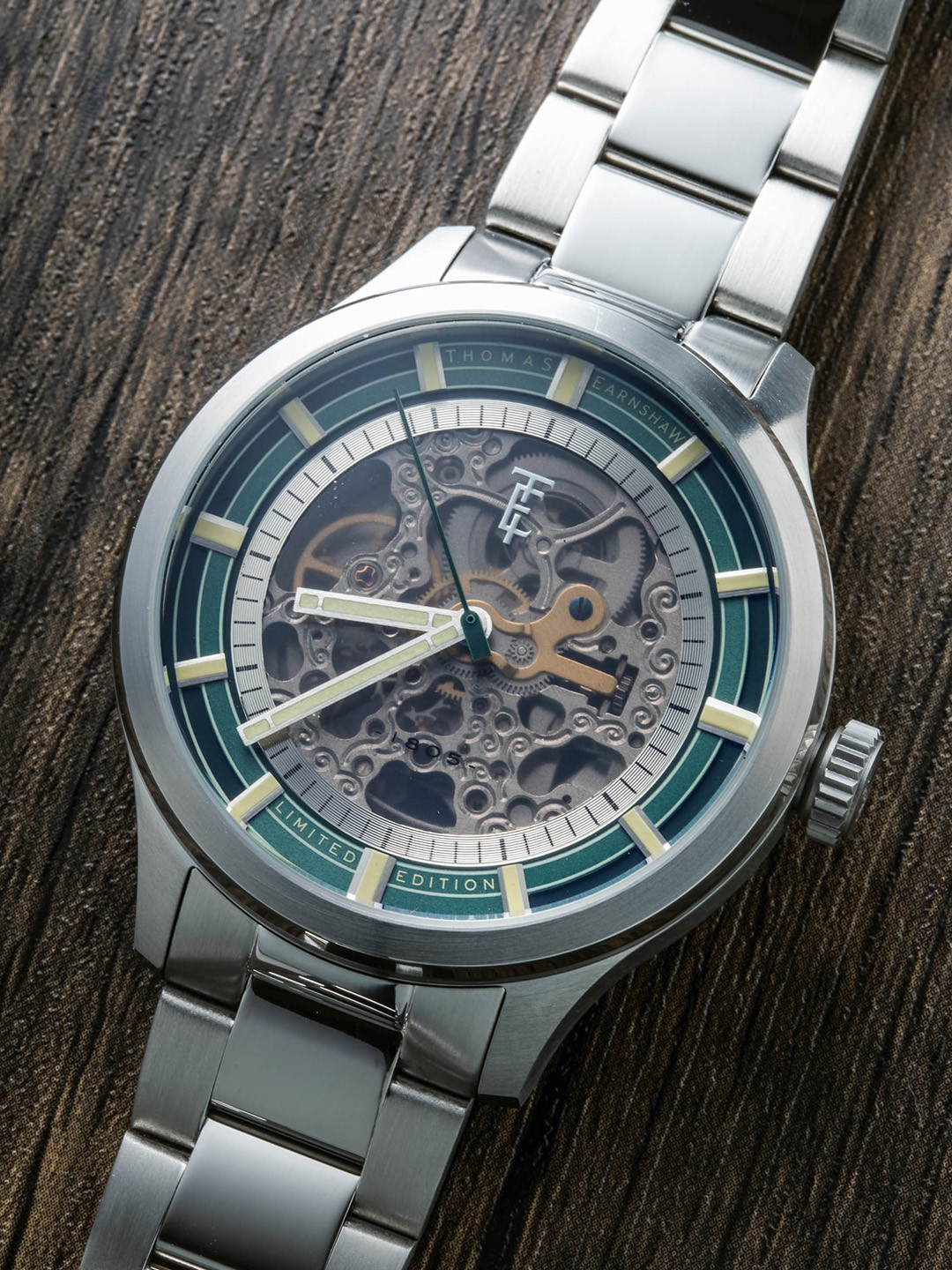 Buy EARNSHAW Men Scott Skeleton Dial Scratch Resistance Automatic ...