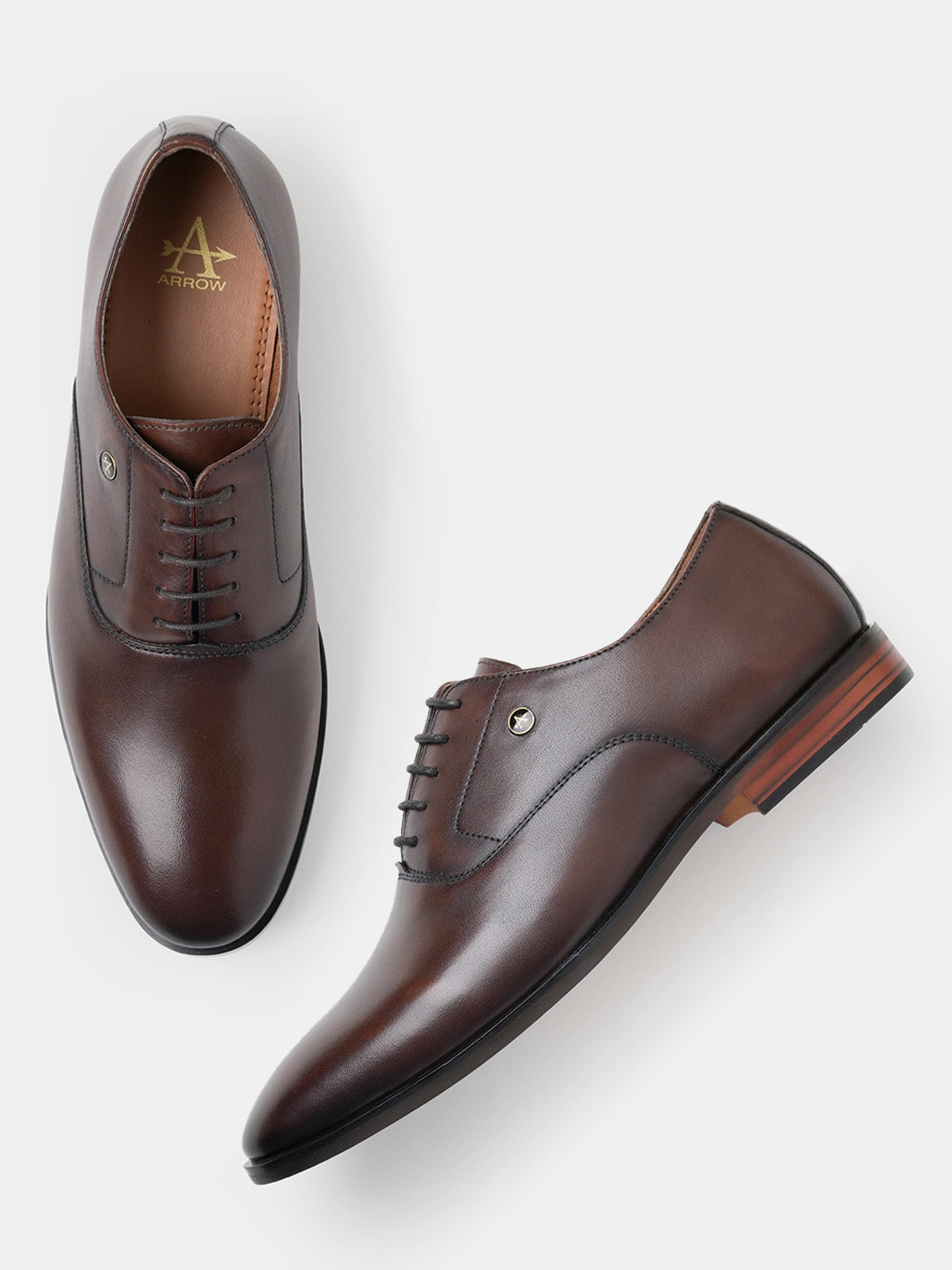 Buy Arrow Men Solid PELICAN Formal Leather Oxfords - Formal Shoes for ...
