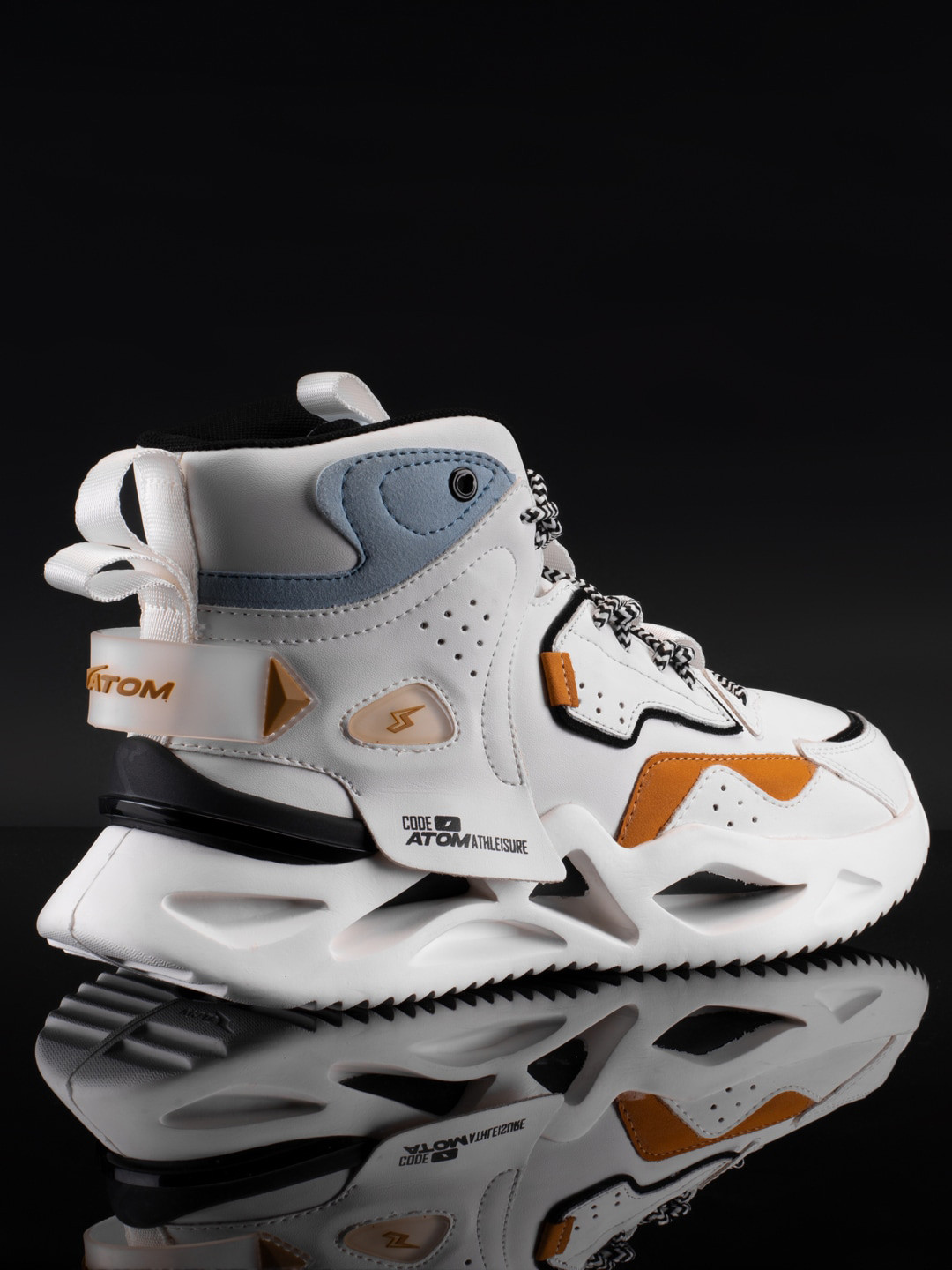 Buy Atom Men Perforated Mid Top Sneakers - Casual Shoes for Men ...