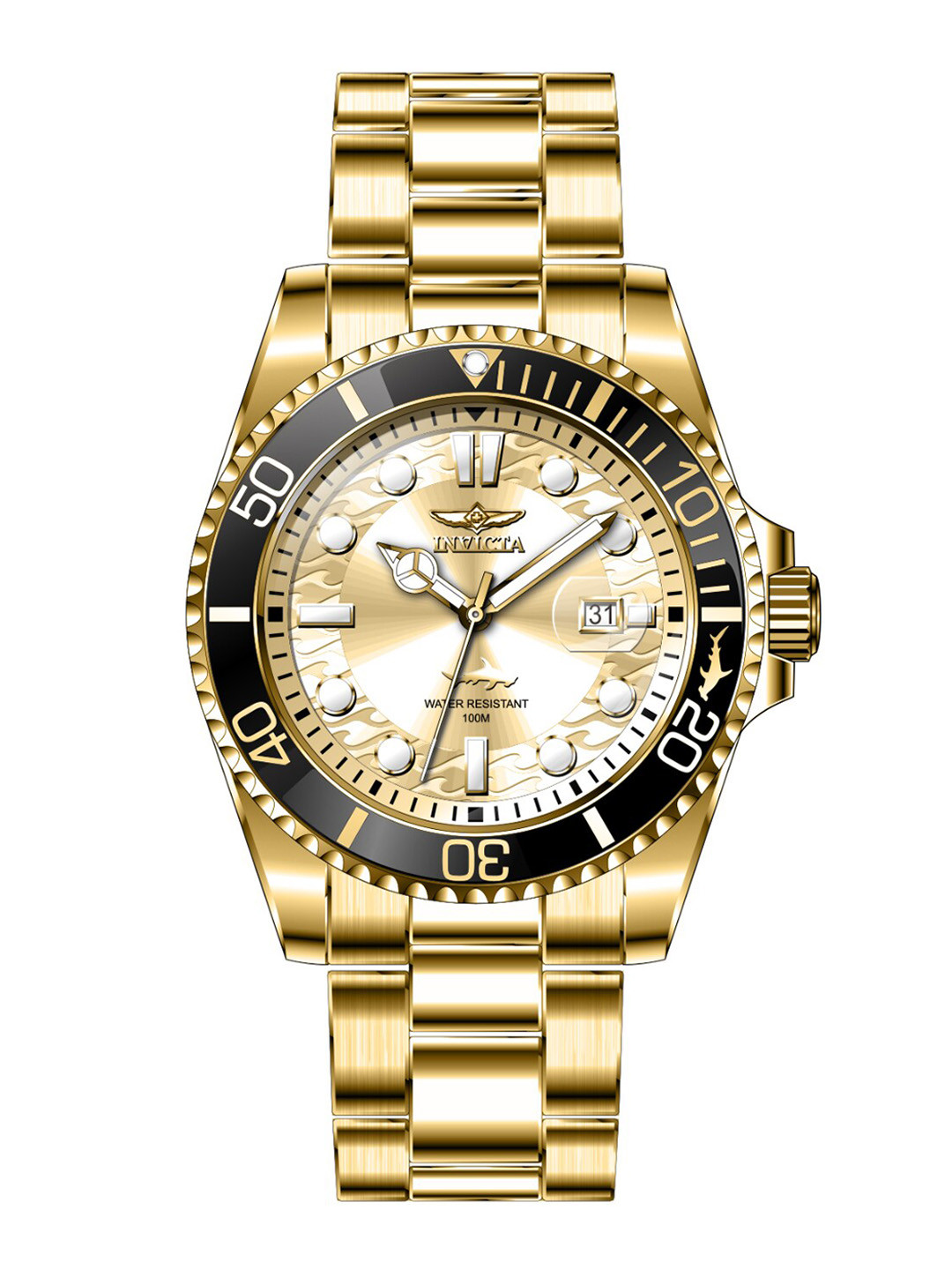 Buy Invicta Men Pro Diver Quartz Gold Dial Analog Watch 30025 - Watches ...