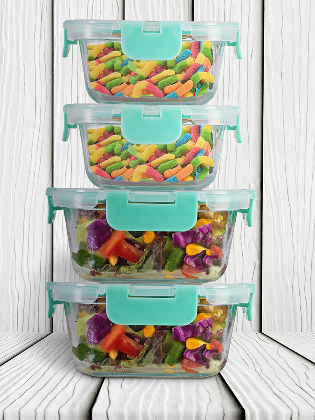 Buy Allo FoodSafe Microwave Glass Containers With Break Free Lock ...